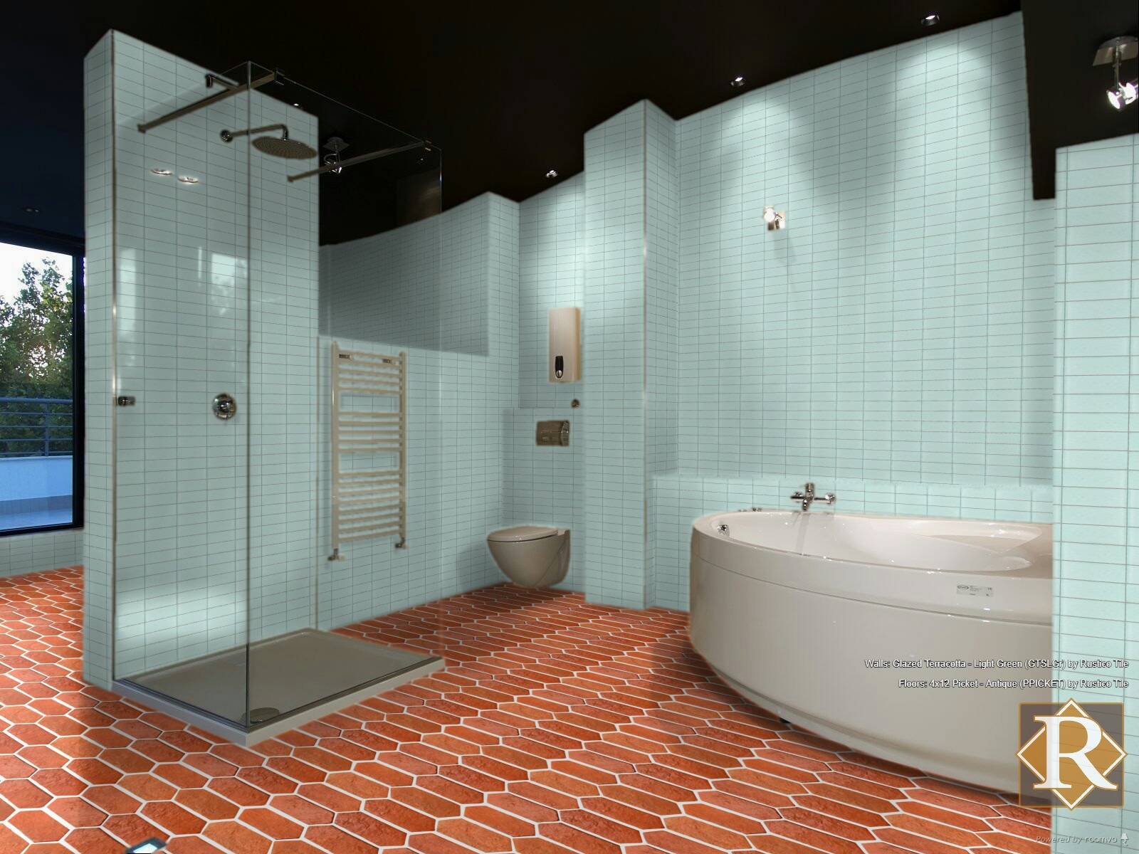 Picket Tile Pattern in Mexican Saltillo Floors (Photos) | Rustico Tile